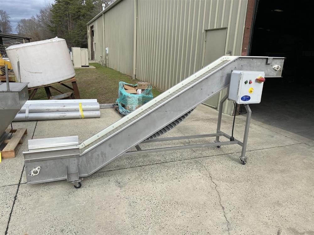 Portable Inclined Belt Conveyor - Stainless Steel | Mesh and Interlock ...