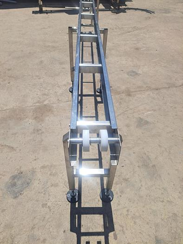 8in X 12ft TRANS AUTOMATION TECHNOLOGIES Conveyor with Stainless Steel ...