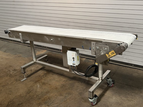 12in X 80in Long Incline Food Conveyor - Stainless Steel | Mesh and ...