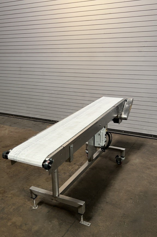 12in X 80in Long Incline Food Conveyor - Stainless Steel | Mesh and ...