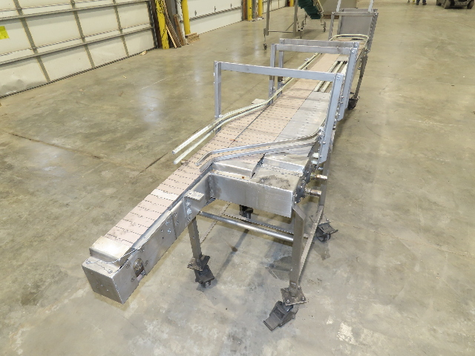 15in X 12ft Tabletop Belt Side by Side Accumulating Conveyor with ...